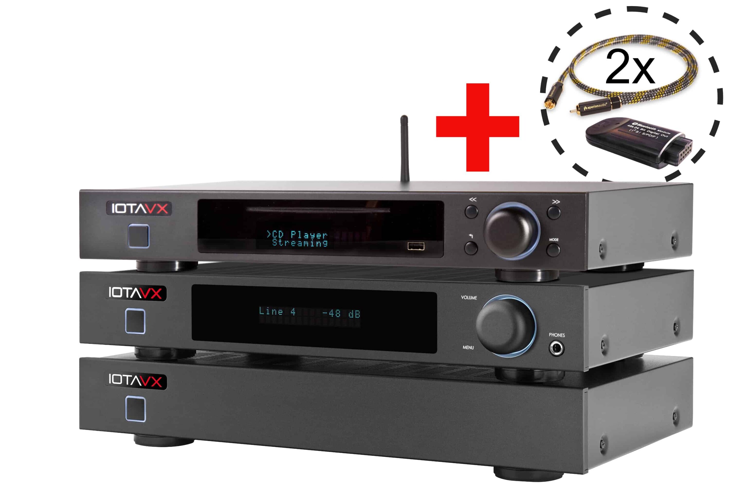 IOTAVX SA3 + PA3 + NP3 + BT + 2 x AperionAudio Cinch Audio Kabel Mono ...
